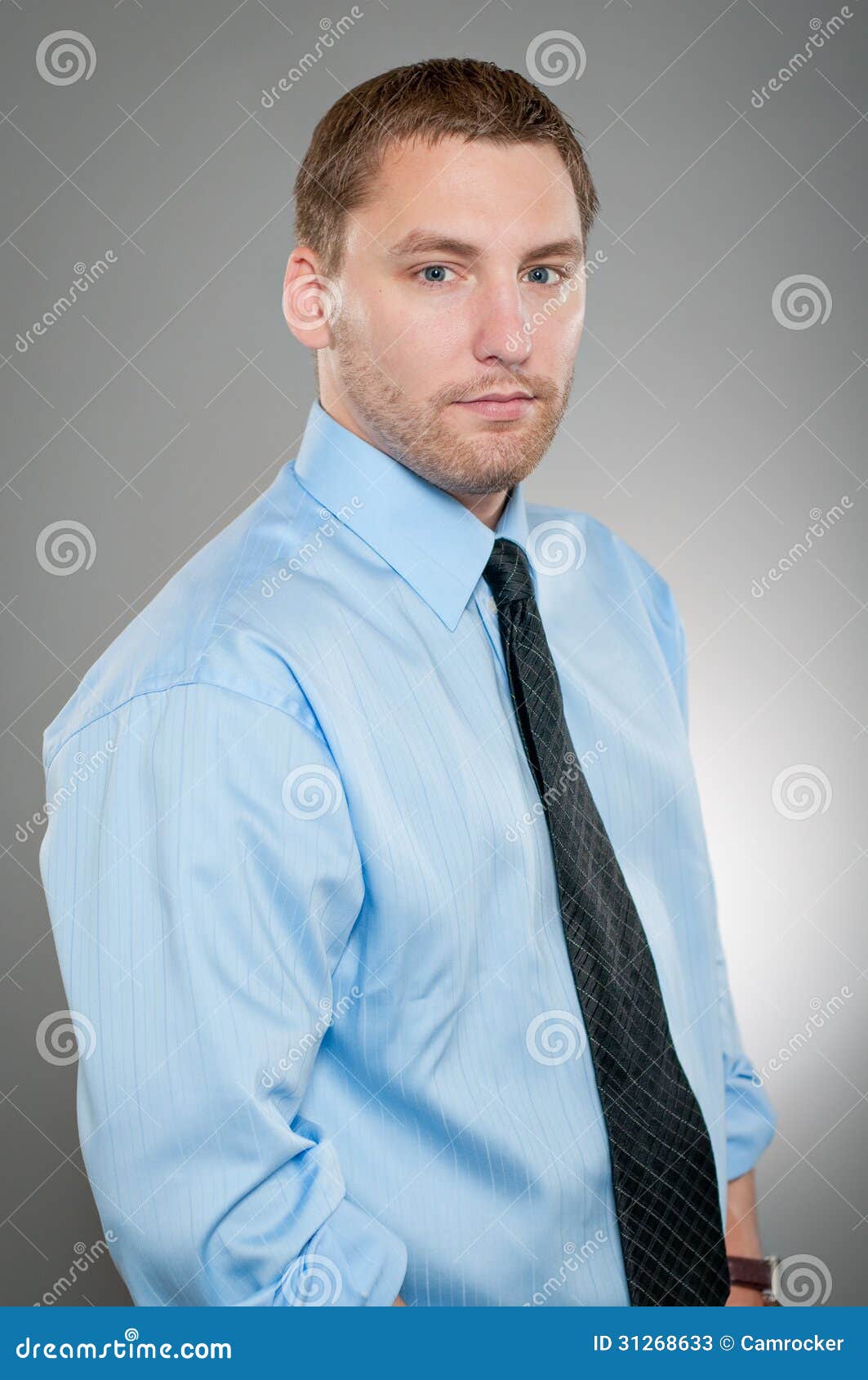 Caucasian Man Blank Expression Portrtait Stock Image - Image of studio ...