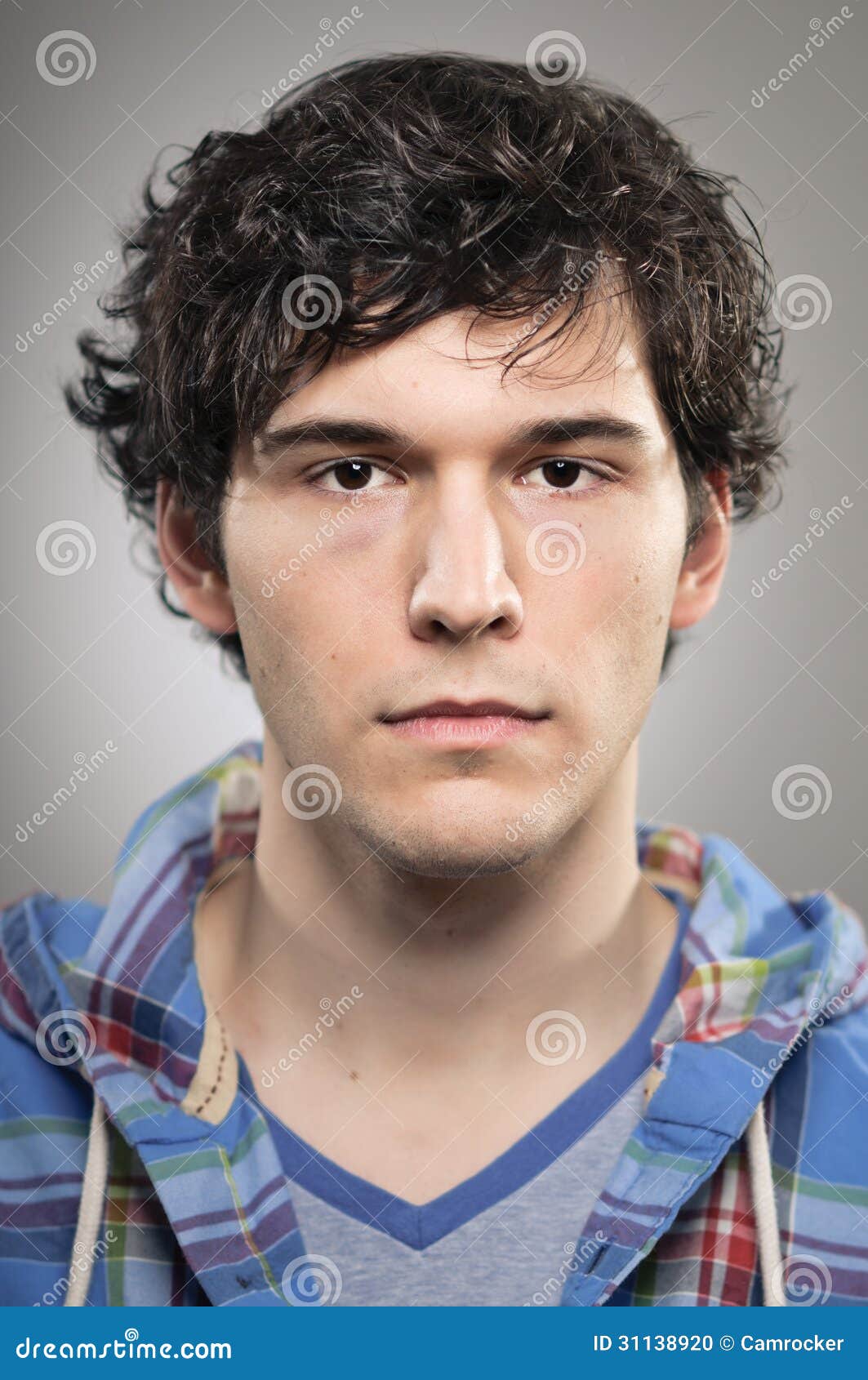 Caucasian Man Blank Expression Profile Portrtait Stock Photo - Image of ...
