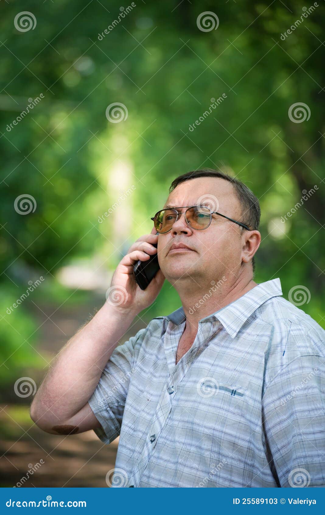 Caucasian Man with Cell Phone Stock Image - Image of cellphone, white ...