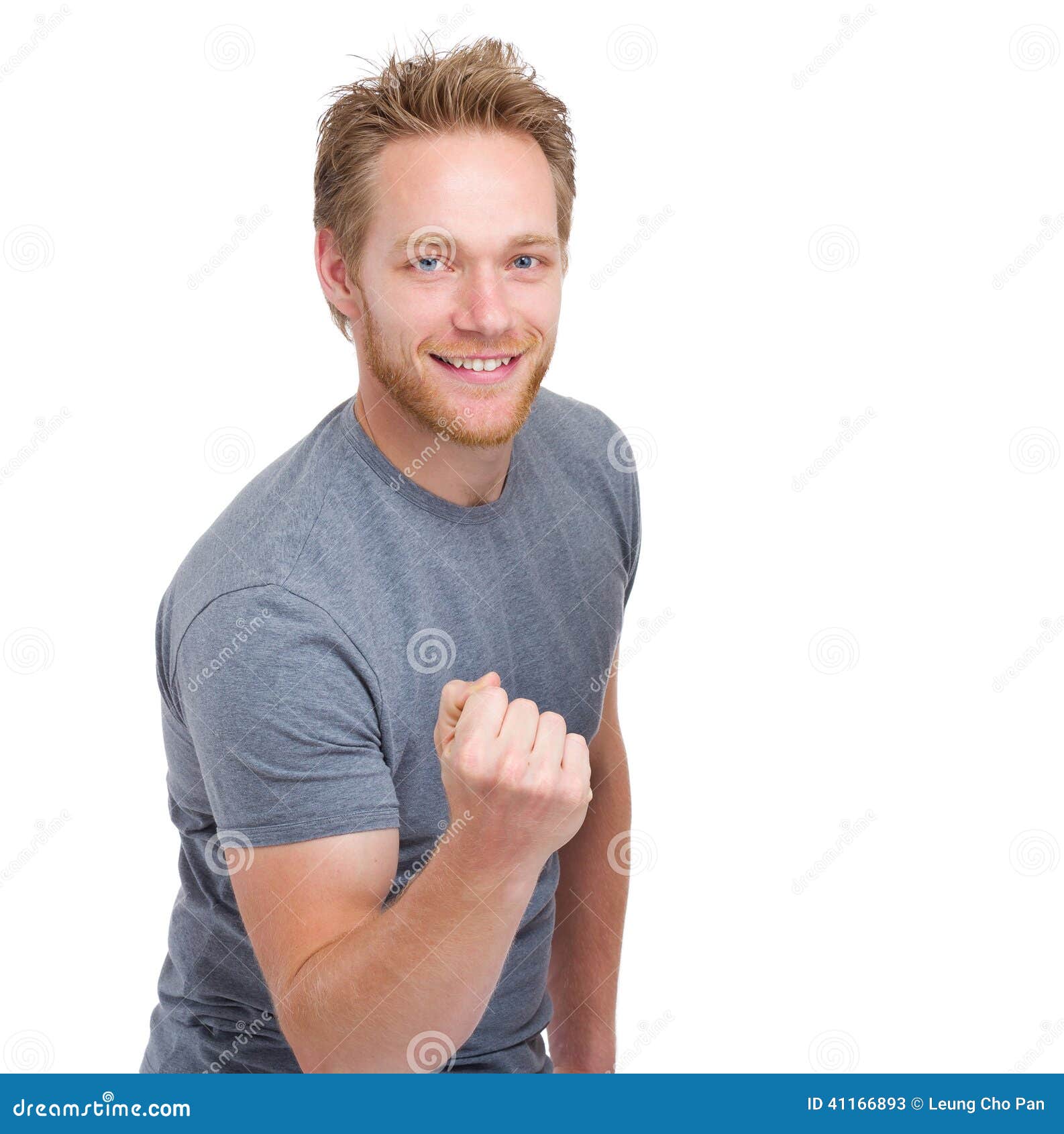 Caucasian man cheer up stock image. Image of laugh, grey - 41166893