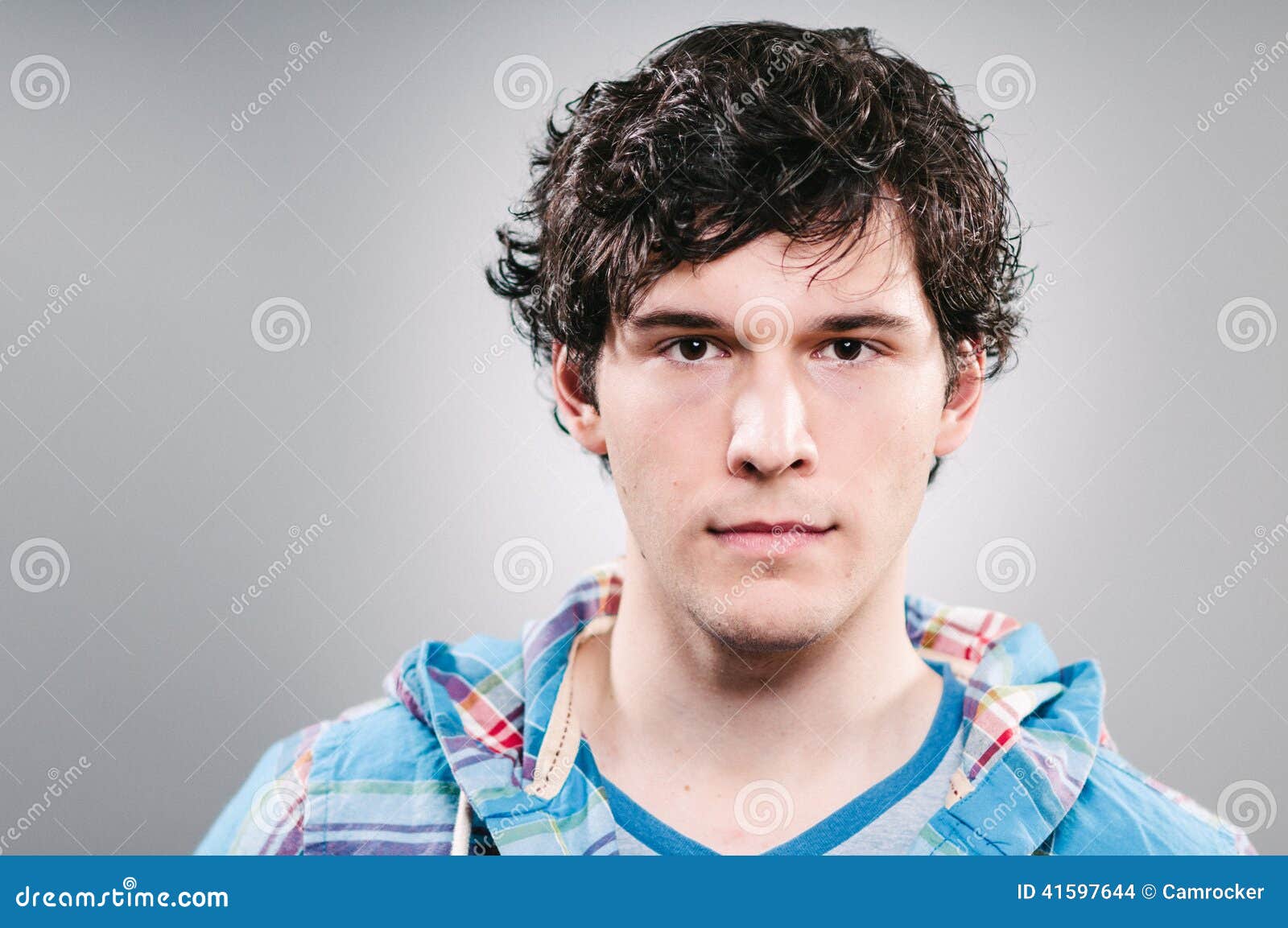 Caucasian Man Portrait with a Blank Expression Stock Photo - Image of ...