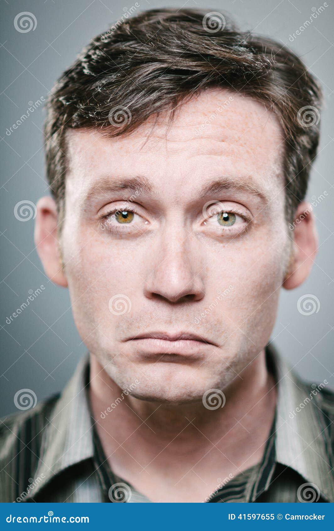 Caucasian Man with a Pouting Expression Stock Image - Image of white ...