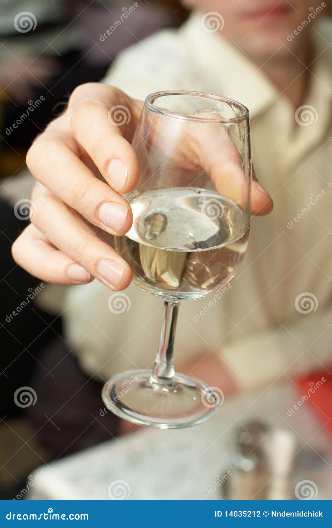 Caucasian Man Proposing a Toast Stock Photo - Image of drink, light ...