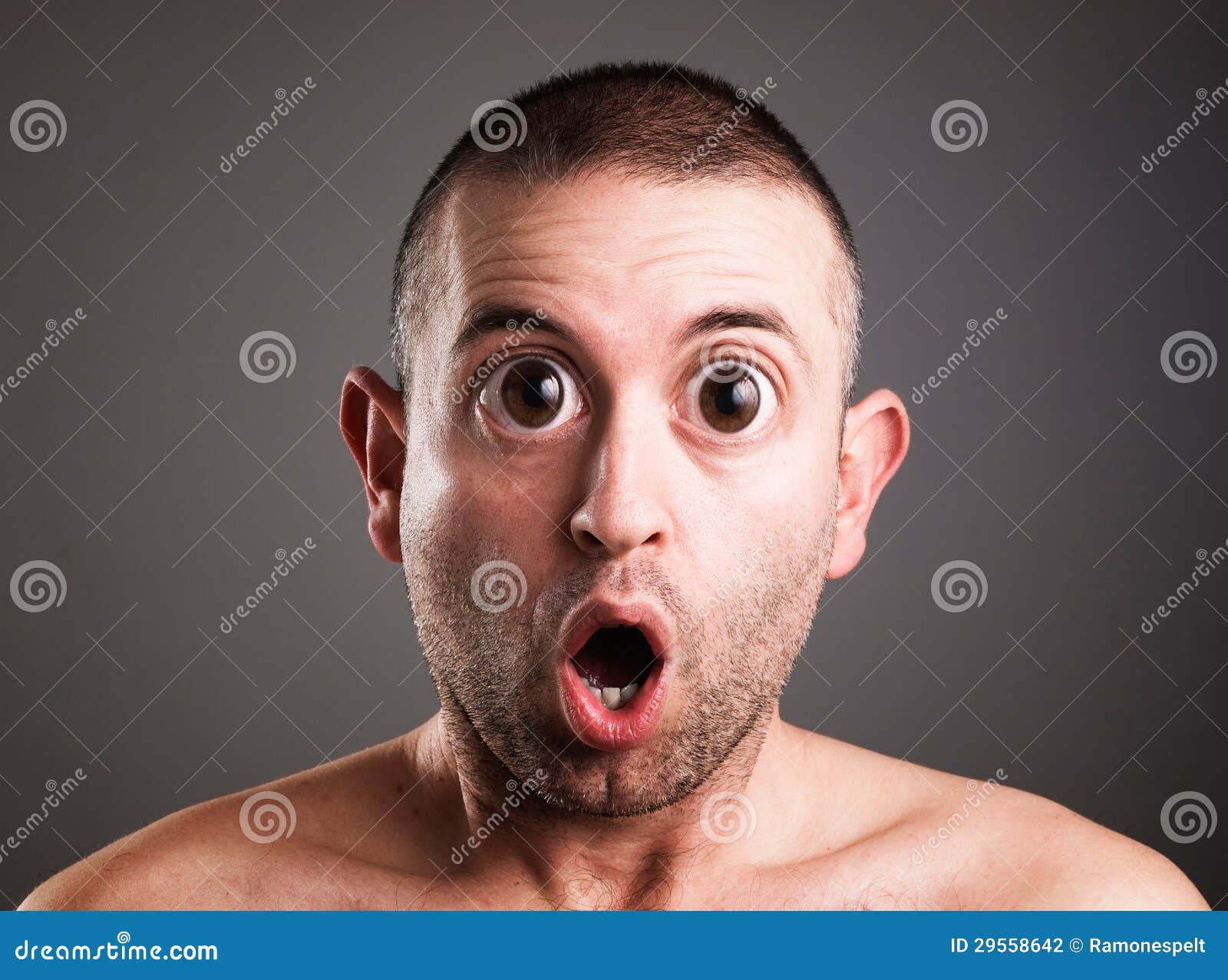 Caucasian Man with Surprised Expression Stock Photo - Image of ...