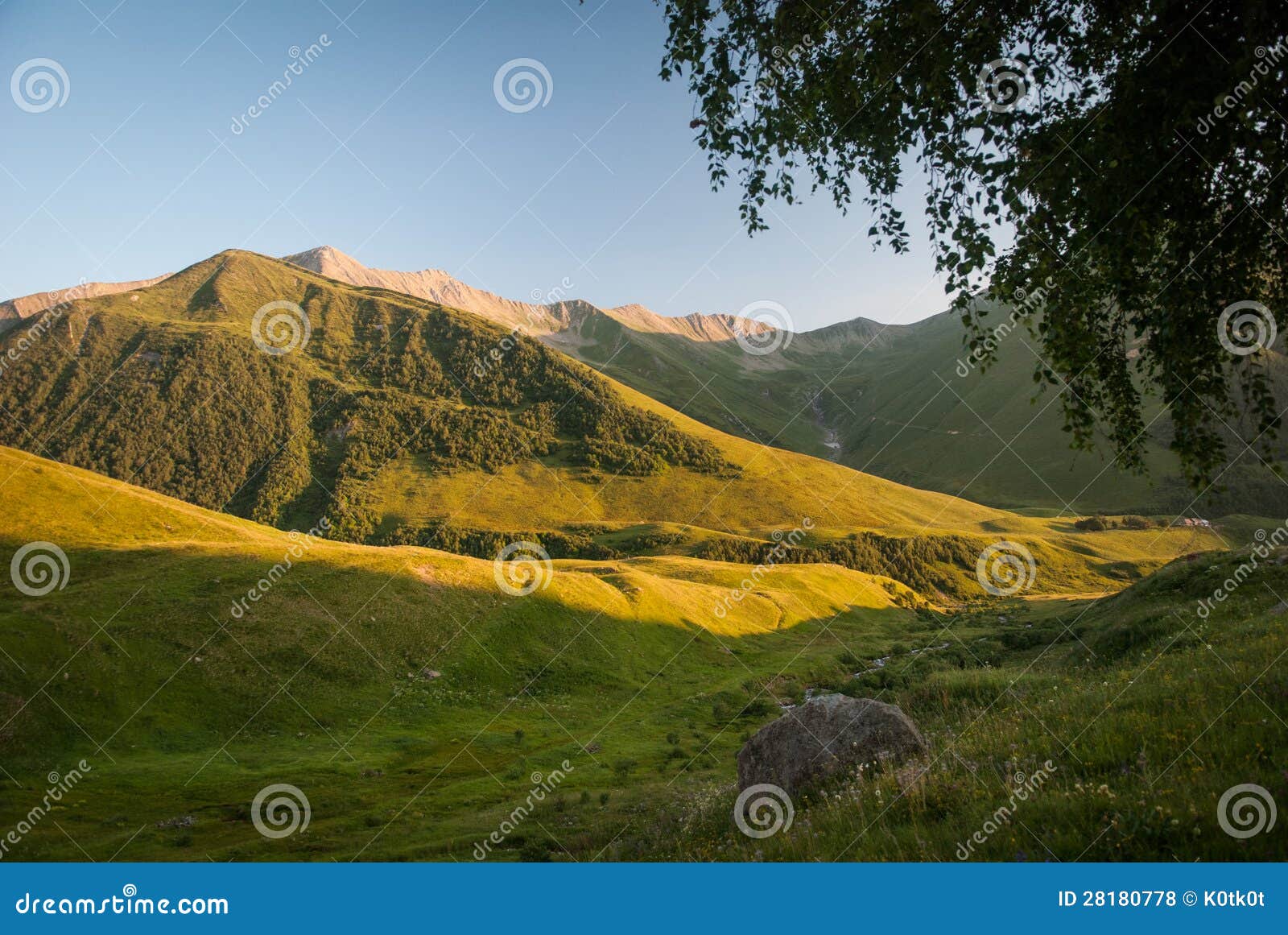 Caucasian Mountains at the Sunset Stock Photo - Image of vacation ...
