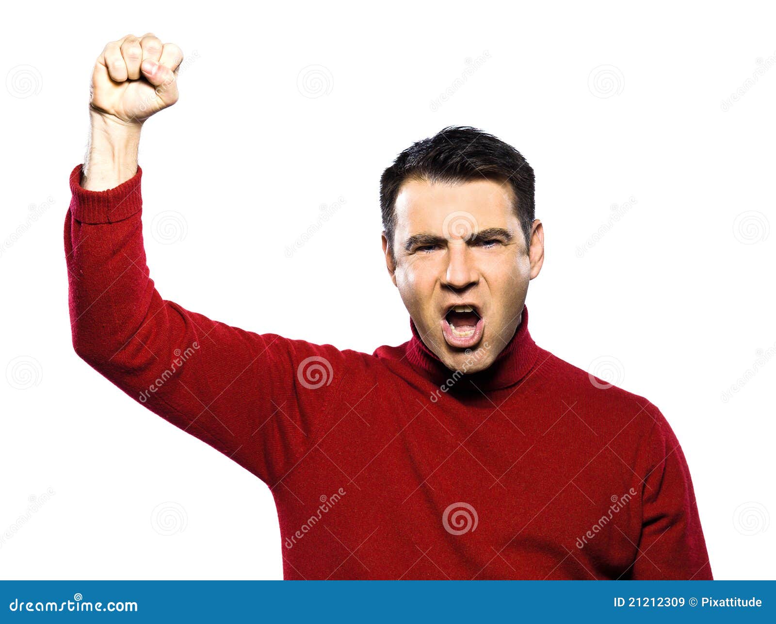 Caucasian revolt man stock image. Image of clothing, mature - 21212309