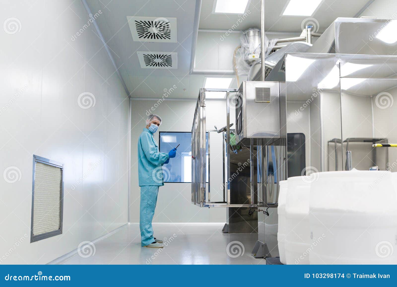 Scientist Stand Near Control Panel Stock Photo - Image of engineering ...