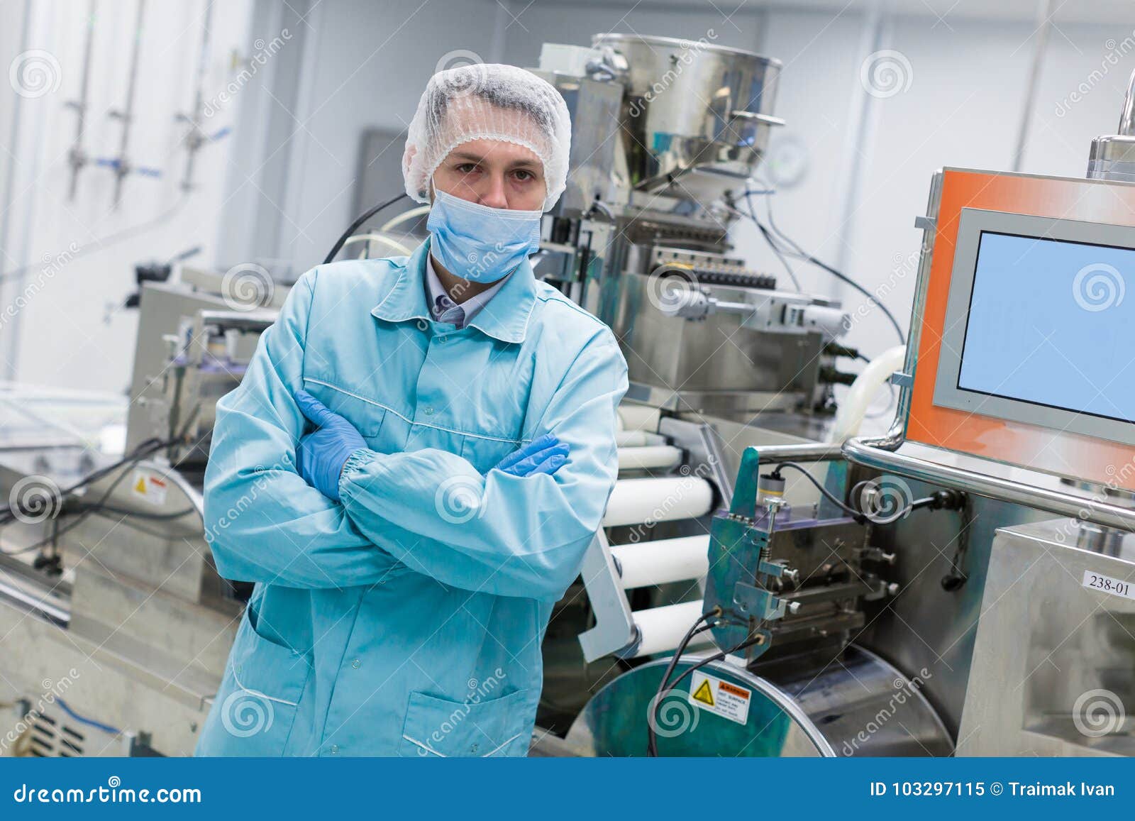 Scientist Stand Near Control Panel Stock Image - Image of steel ...