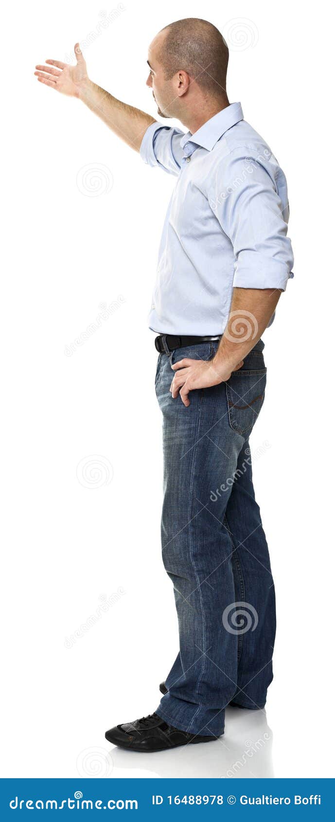 Caucasian standing man stock photo. Image of looking - 16488978