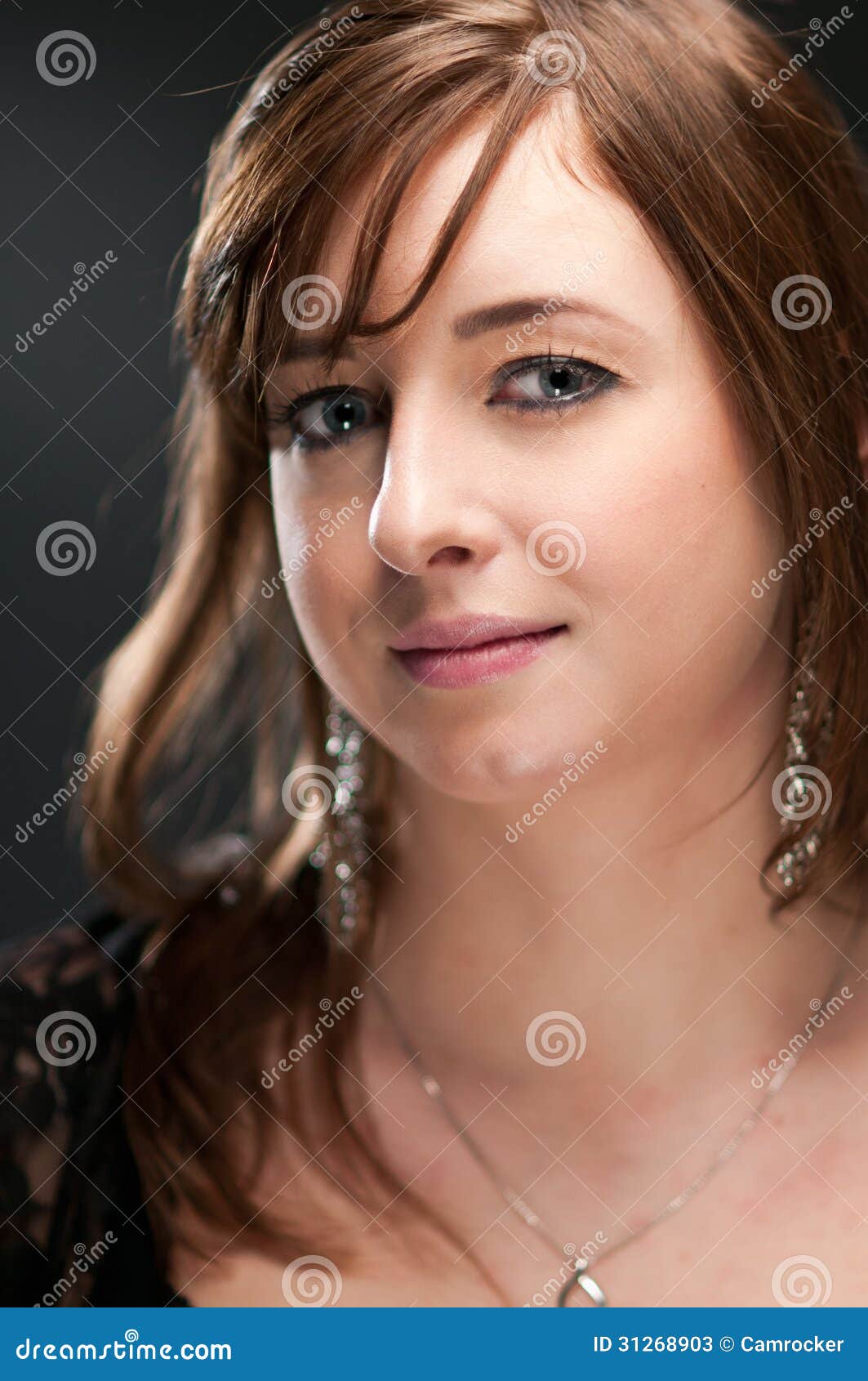 Caucasian Woman Blank Expression Portrait Stock Image - Image of ...