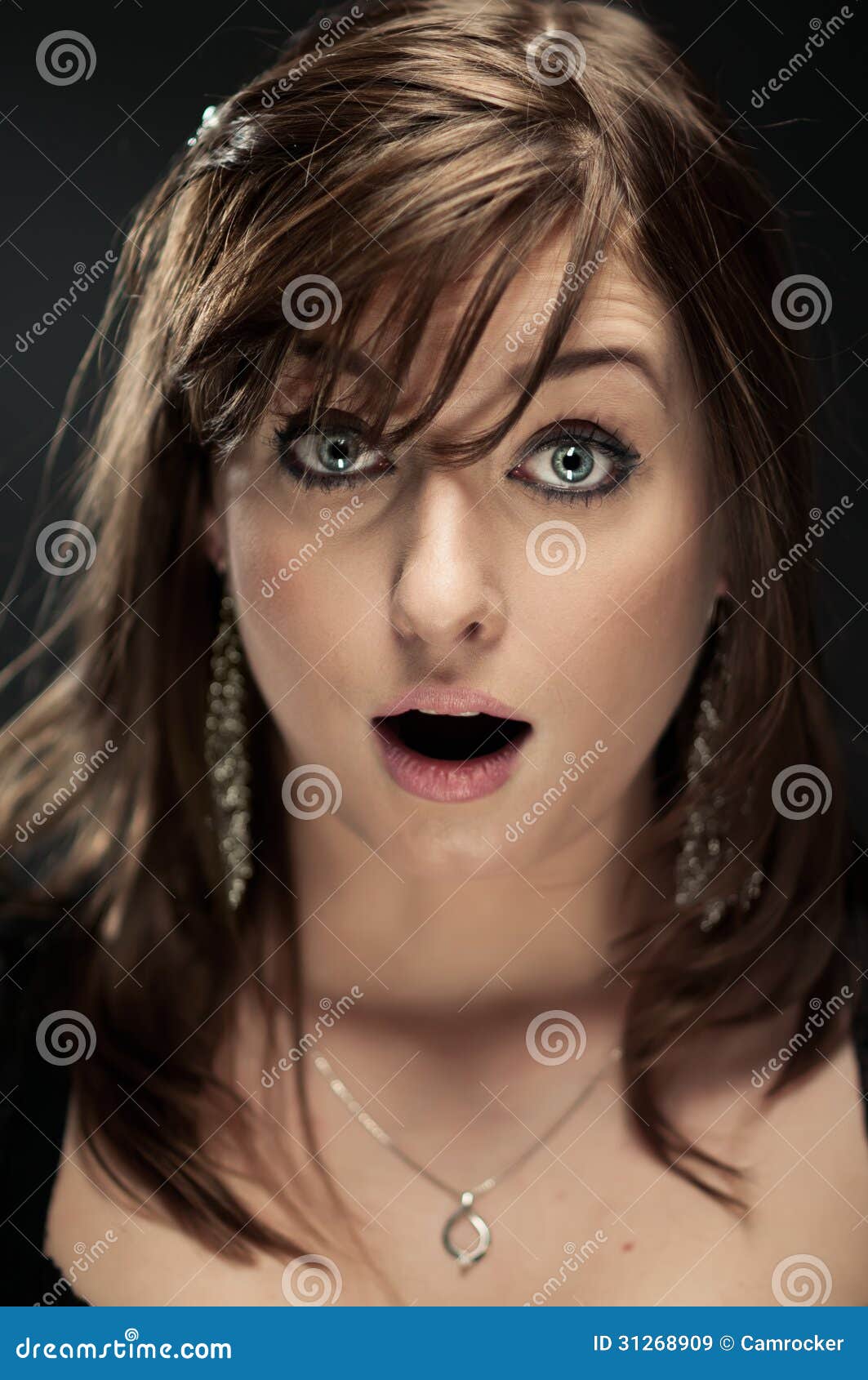 Caucasian Woman Shock Expression Stock Image - Image of woman ...