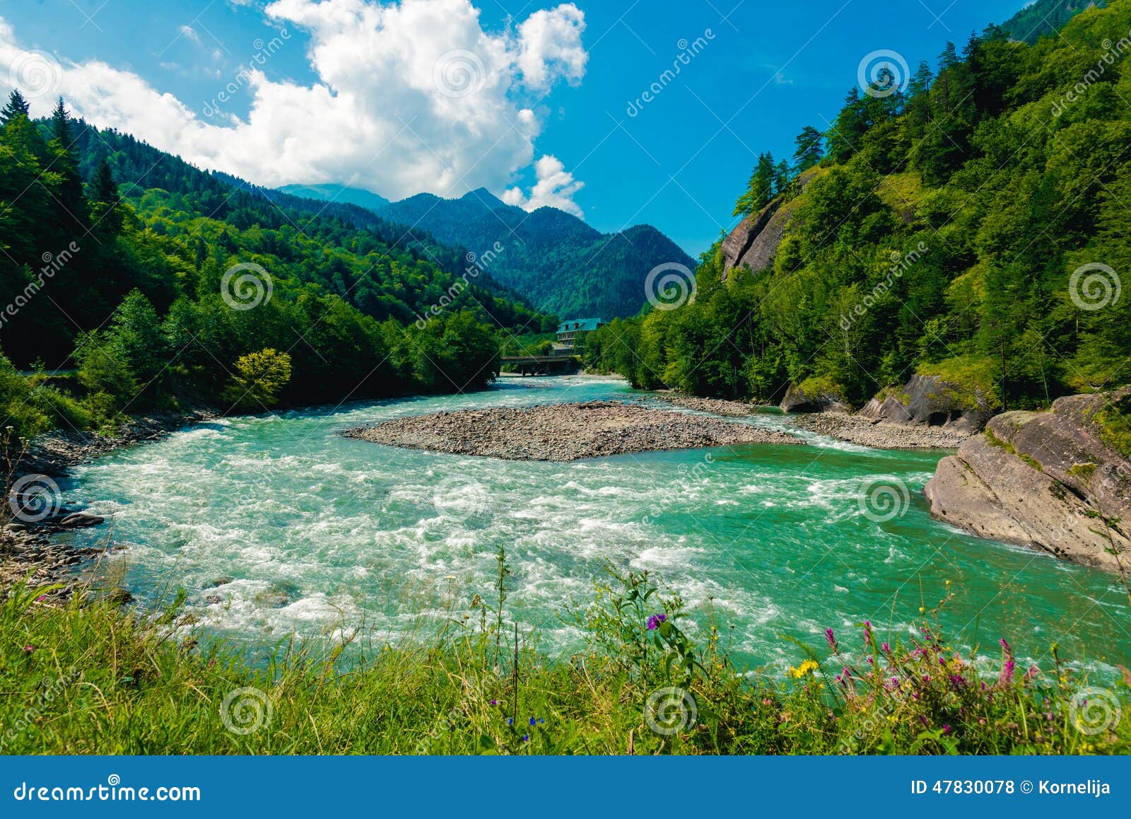 Caucasus landscape stock photo. Image of hill, mountains - 47830078
