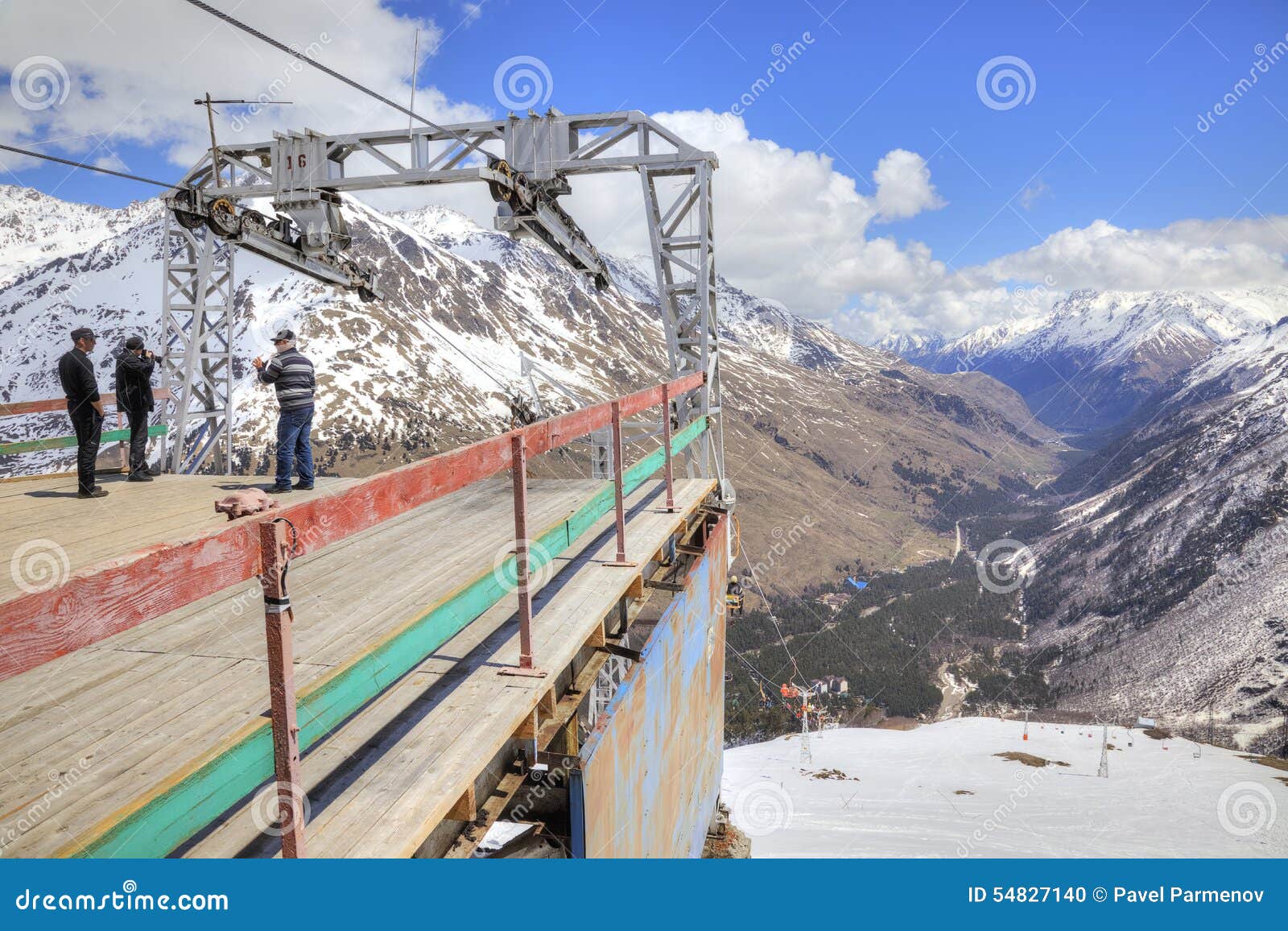 Caucasus. Mountain Cheget. Station of Ropeway Editorial Image - Image ...