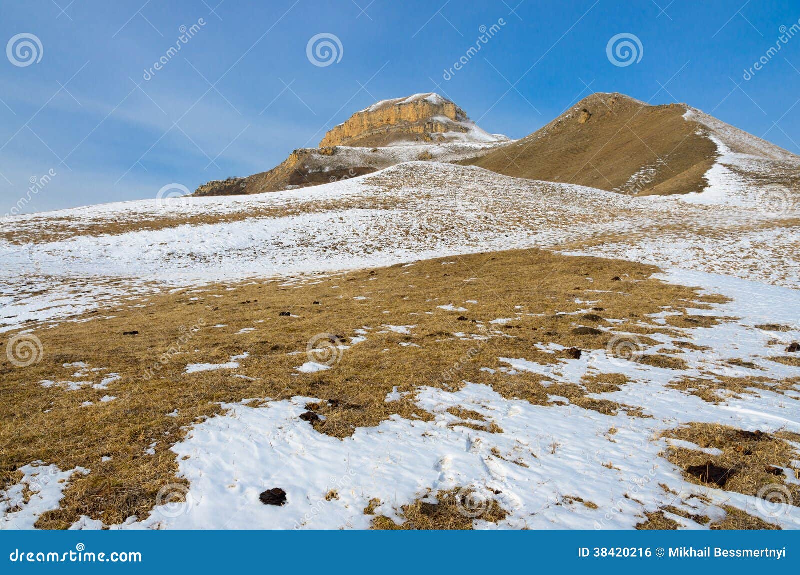 The Caucasus Mountains in the Snow Stock Photo - Image of landscape ...