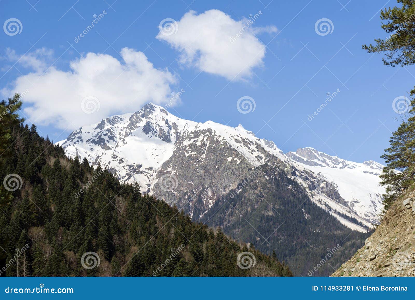 Caucasus Mountains in Spring Stock Image - Image of mountains, caucasus ...