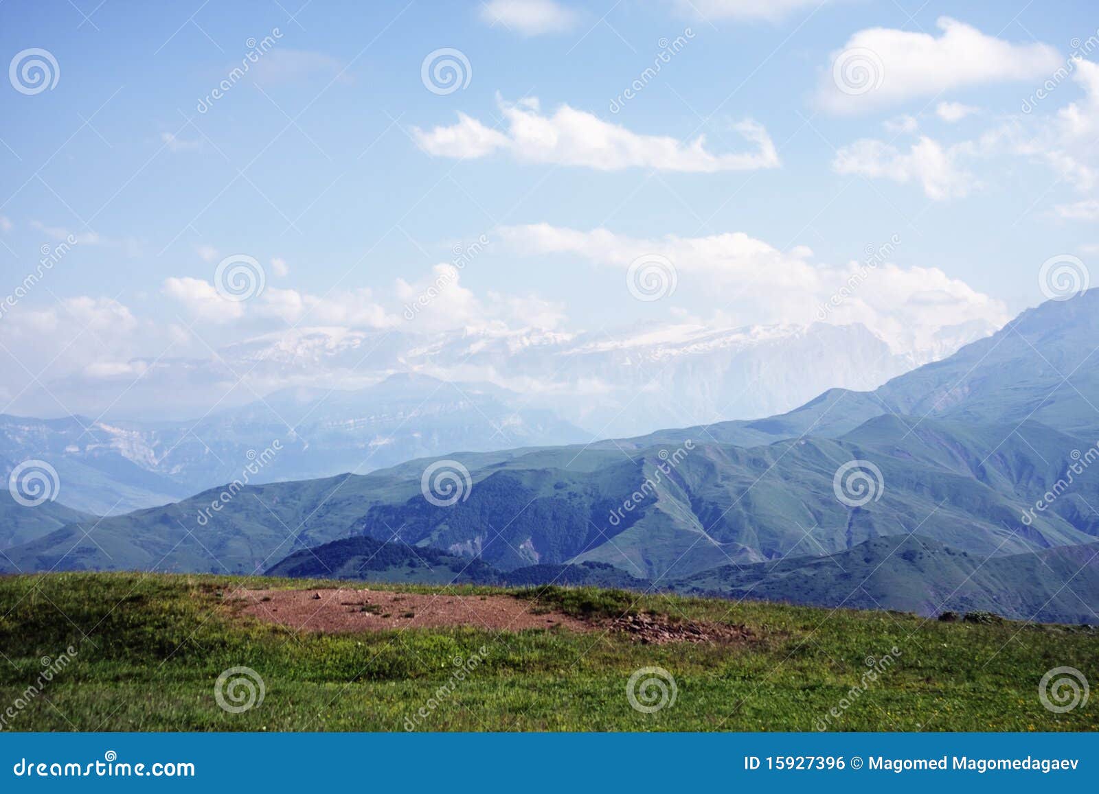 Caucasus Mountains in Summer Stock Photo - Image of hills, blue: 15927396
