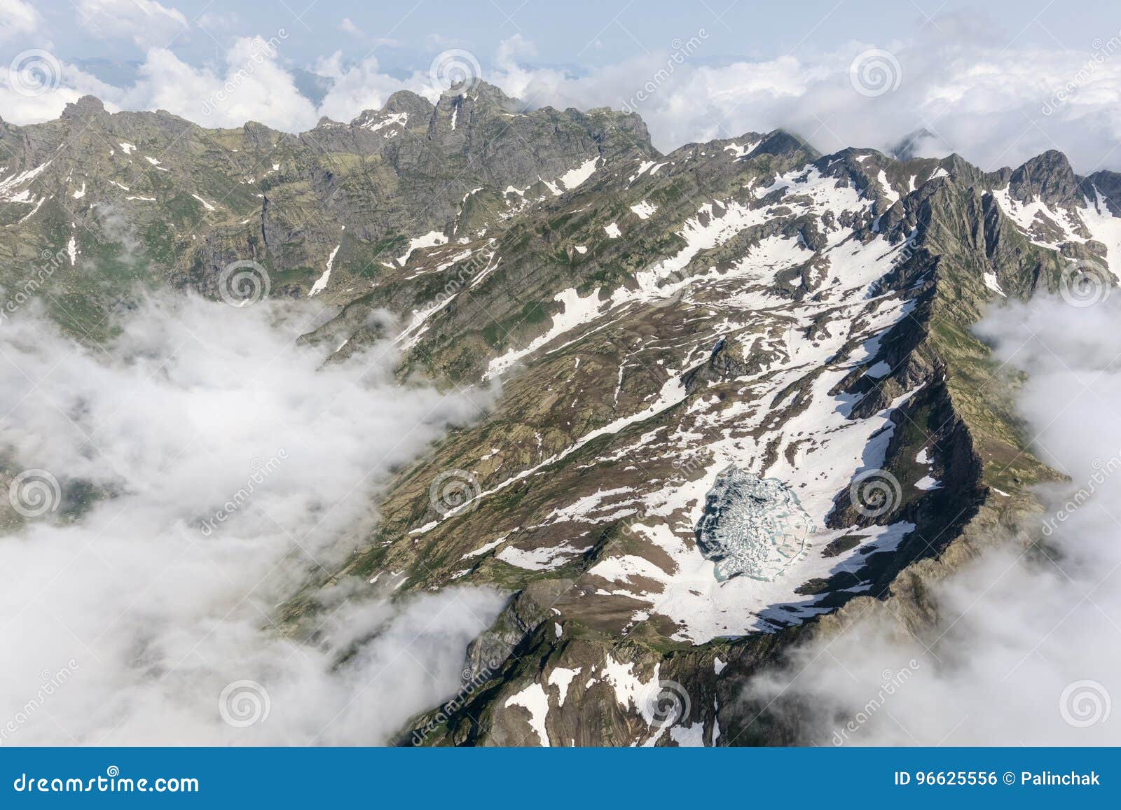 Caucasus Mountains in Summer Stock Photo - Image of snow, view: 96625556