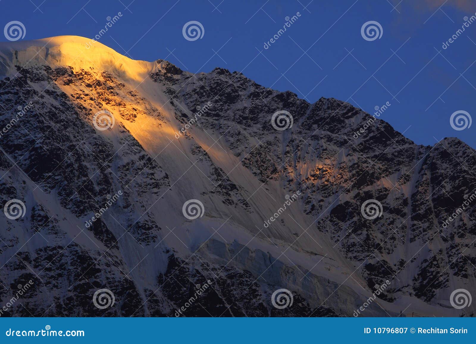 Caucasus Sunset stock image. Image of snow, sunrise, glacier - 10796807