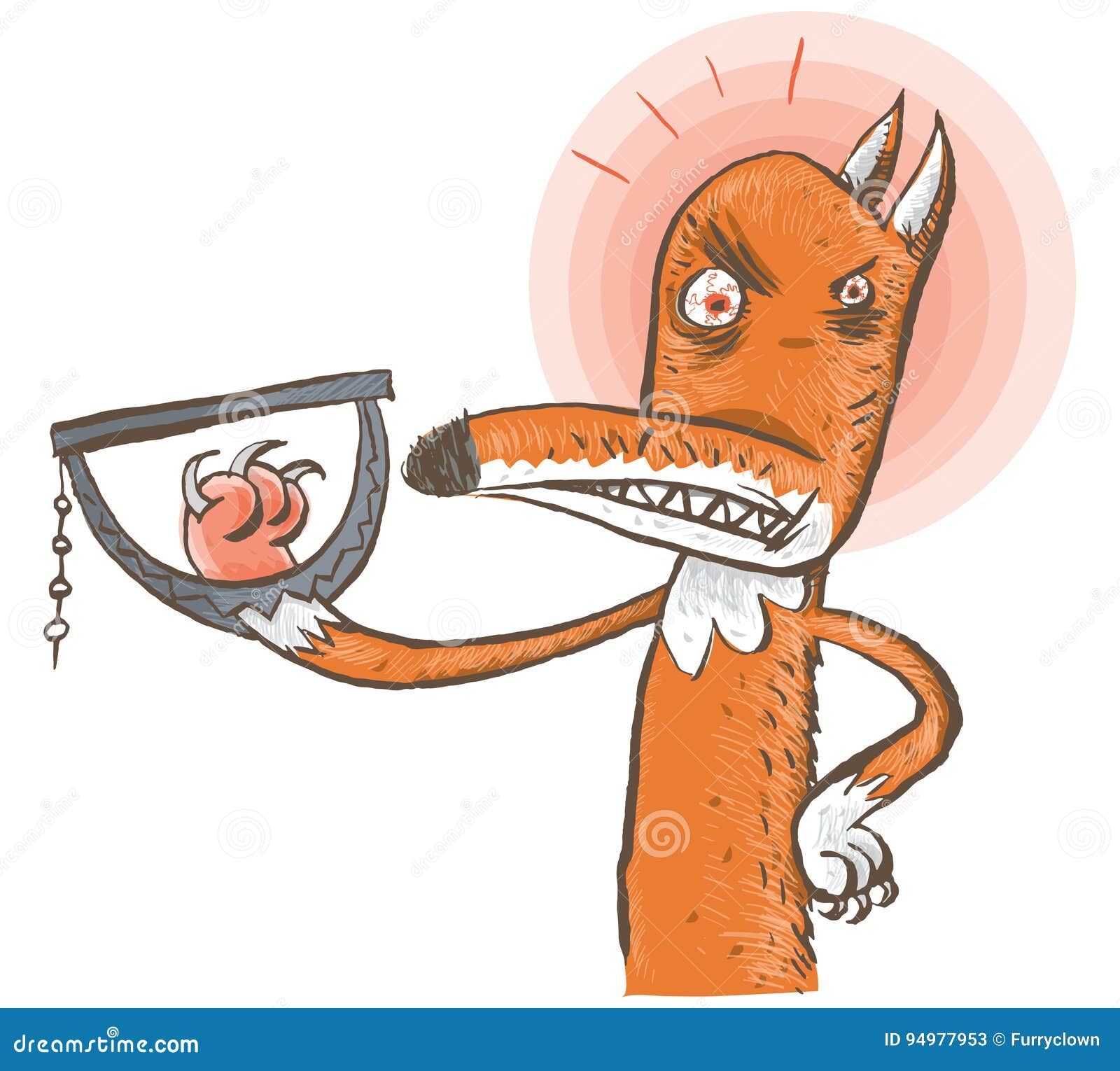 Caught Fox. Comical Character Stock Vector - Illustration of capture ...