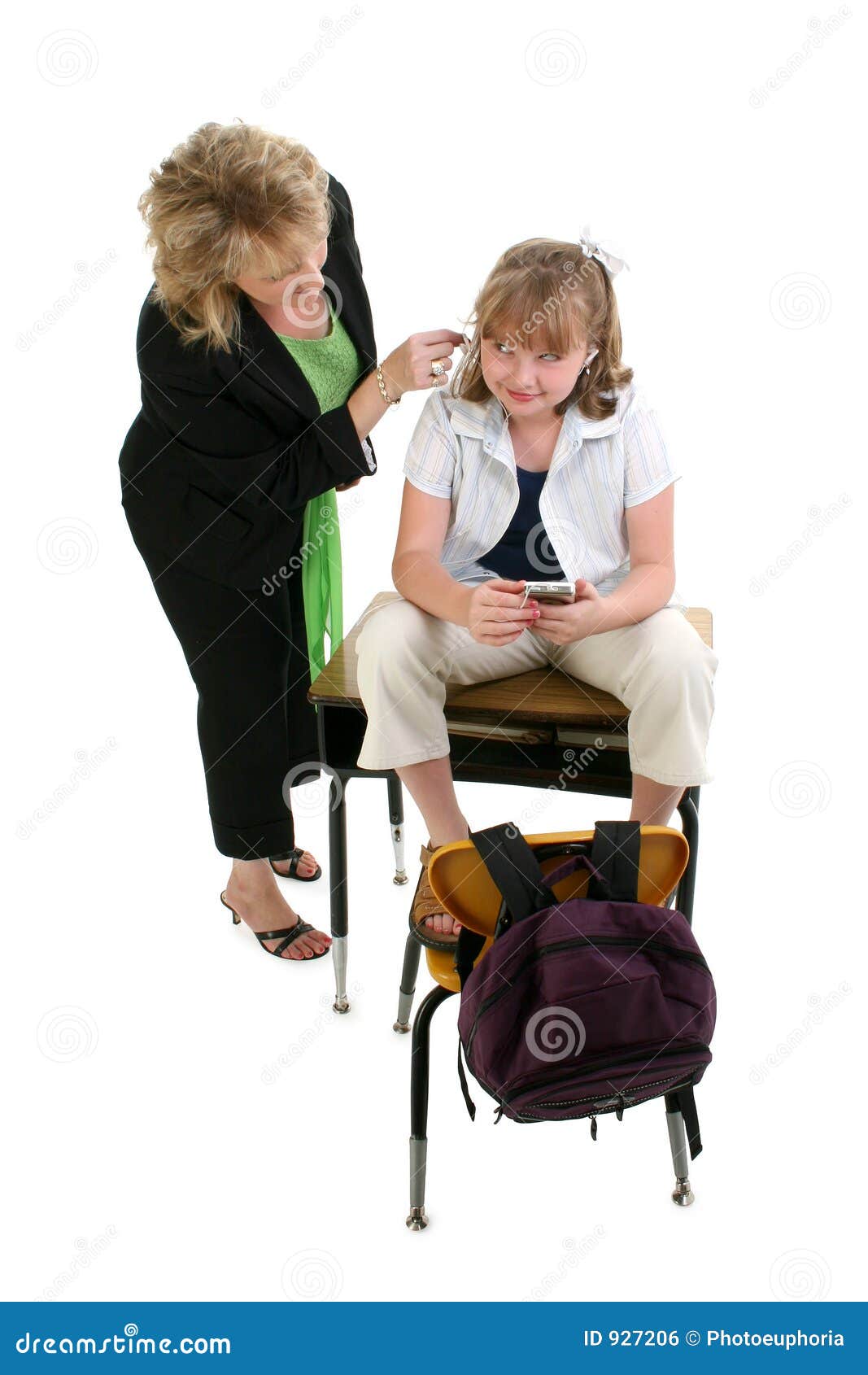Caught by Teacher with Clipping Path Stock Photo - Image of download ...