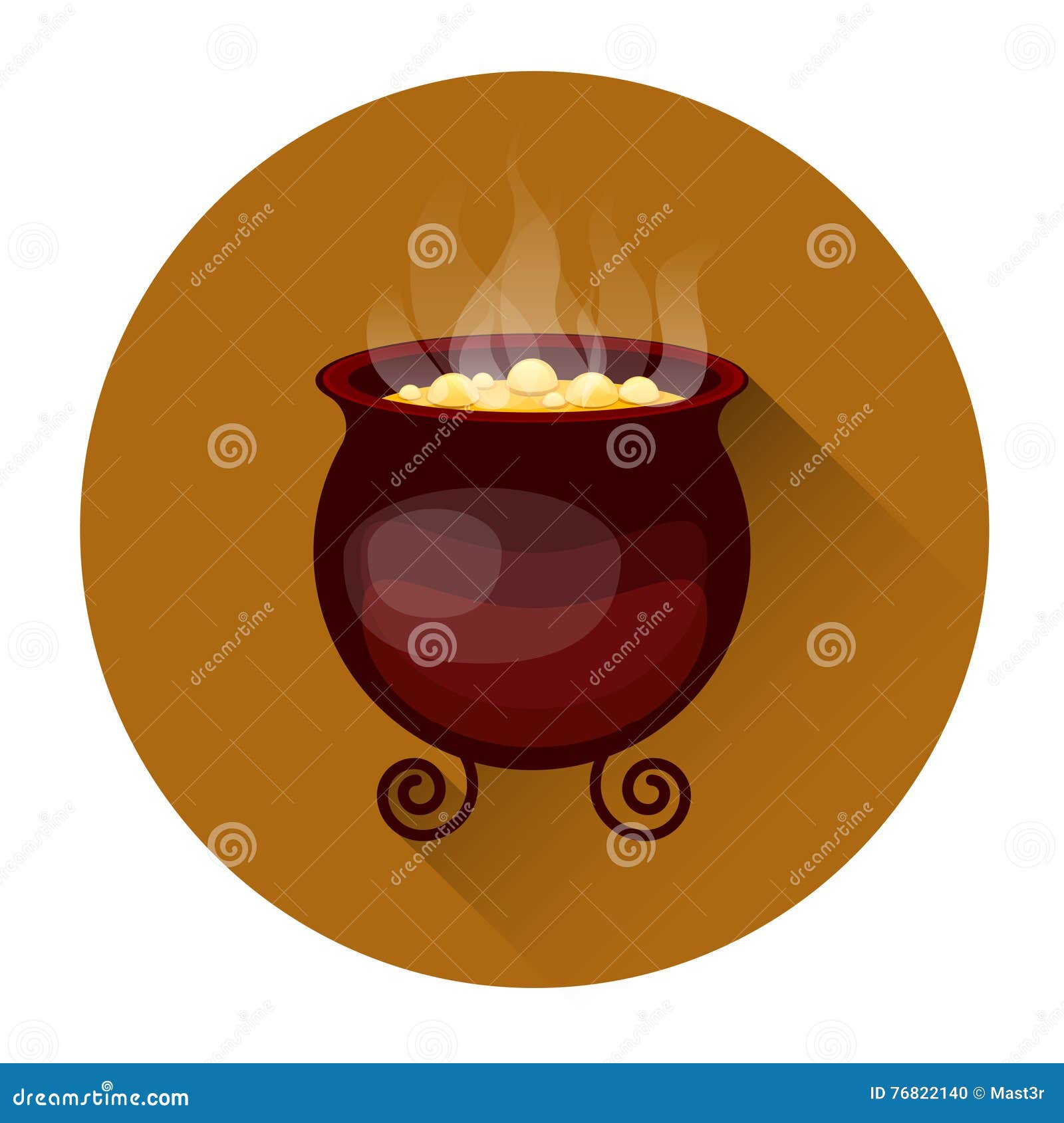 Boiling Potion In Cauldron Vector Icon | CartoonDealer.com #181317684