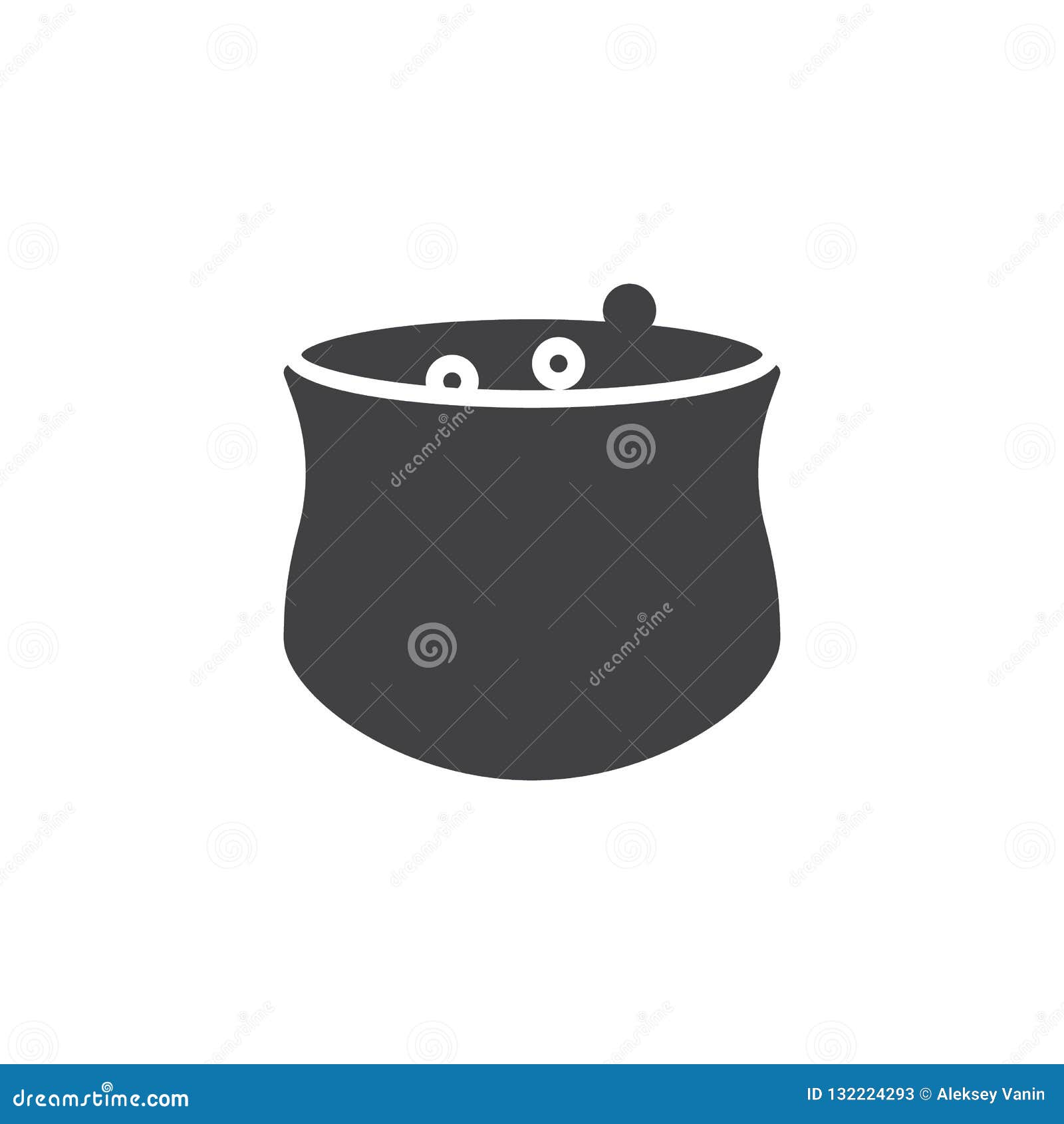 Cauldron Boiling Vector Icon Stock Vector - Illustration of pictogram ...