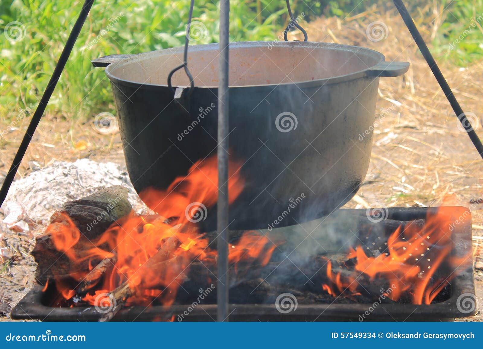 Cauldron stock photo. Image of fire, cooking, kitchen - 57549334
