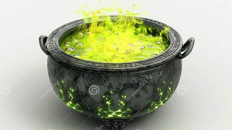 Boiling Cauldron of Magic stock illustration. Illustration of mystical ...