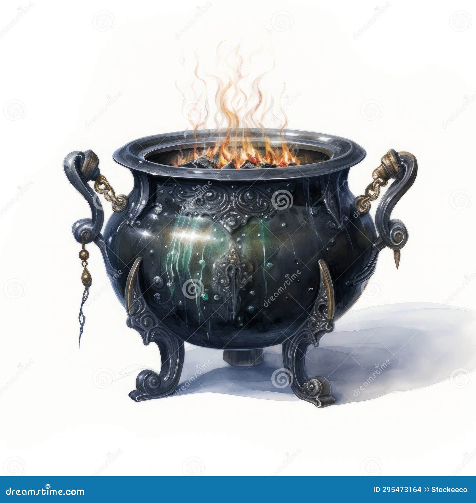 Cauldron of Fire: Hyper-detailed Illustration by Ben Kerey Stock ...
