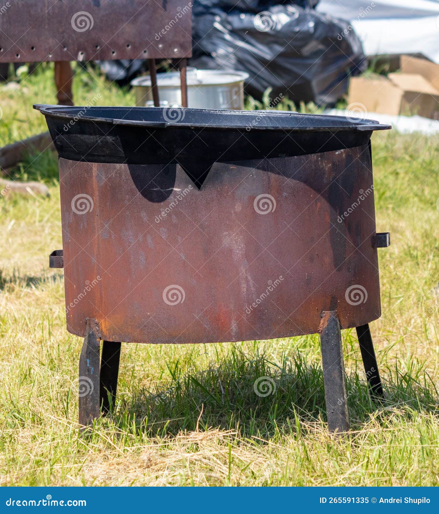 Cauldron on a Fire in Nature Stock Image - Image of heat, traditional ...