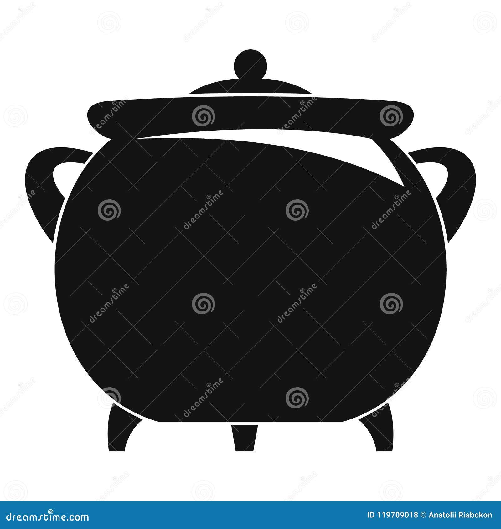 Cauldron Icon, Simple Style Stock Vector - Illustration of decoration ...
