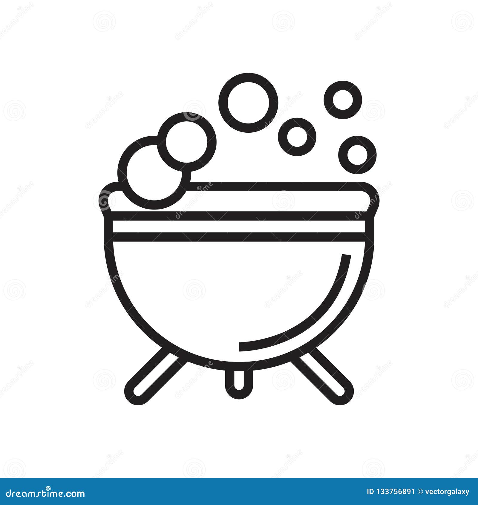 Cauldron Icon Vector Sign and Symbol Isolated on White Background ...