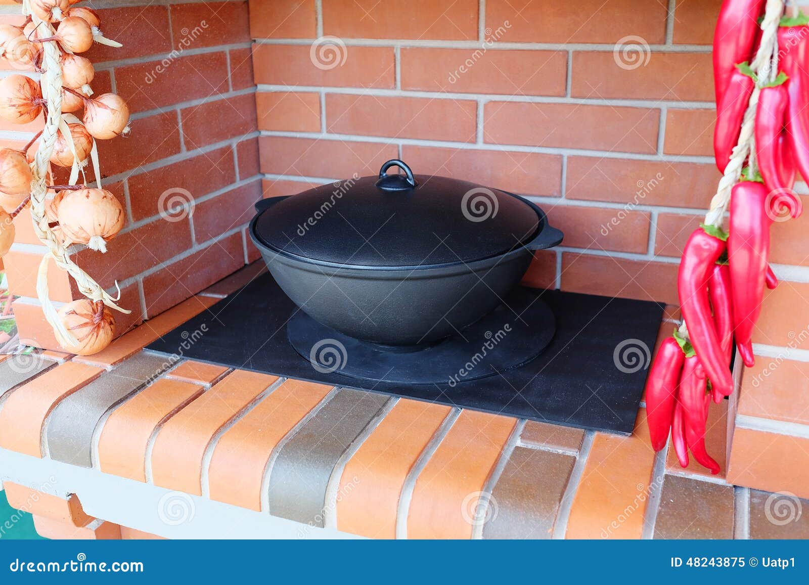 Cauldron stock image. Image of equipment, metal, iron - 48243875