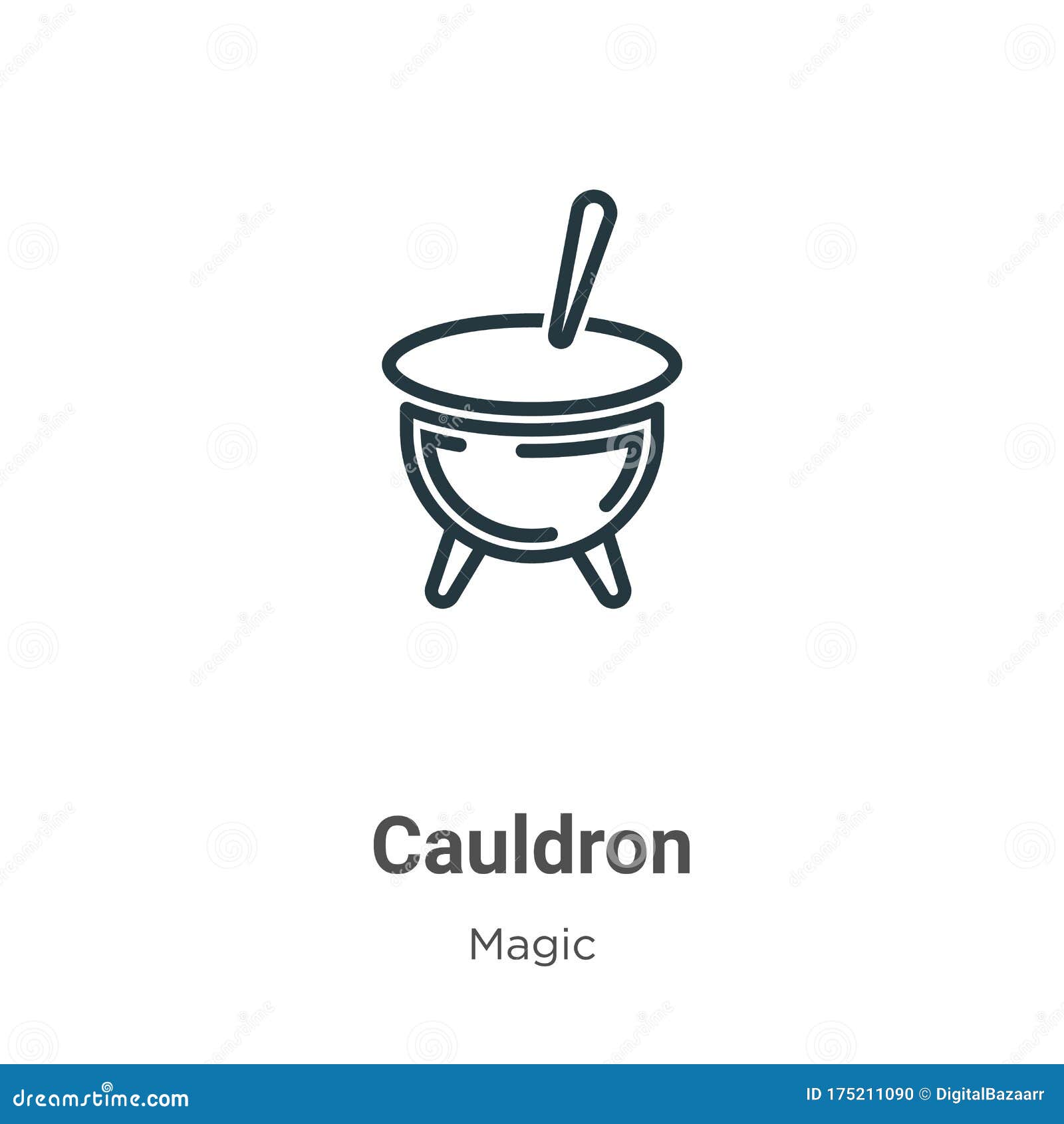 Cauldron Outline Vector Icon. Thin Line Black Cauldron Icon, Flat ...