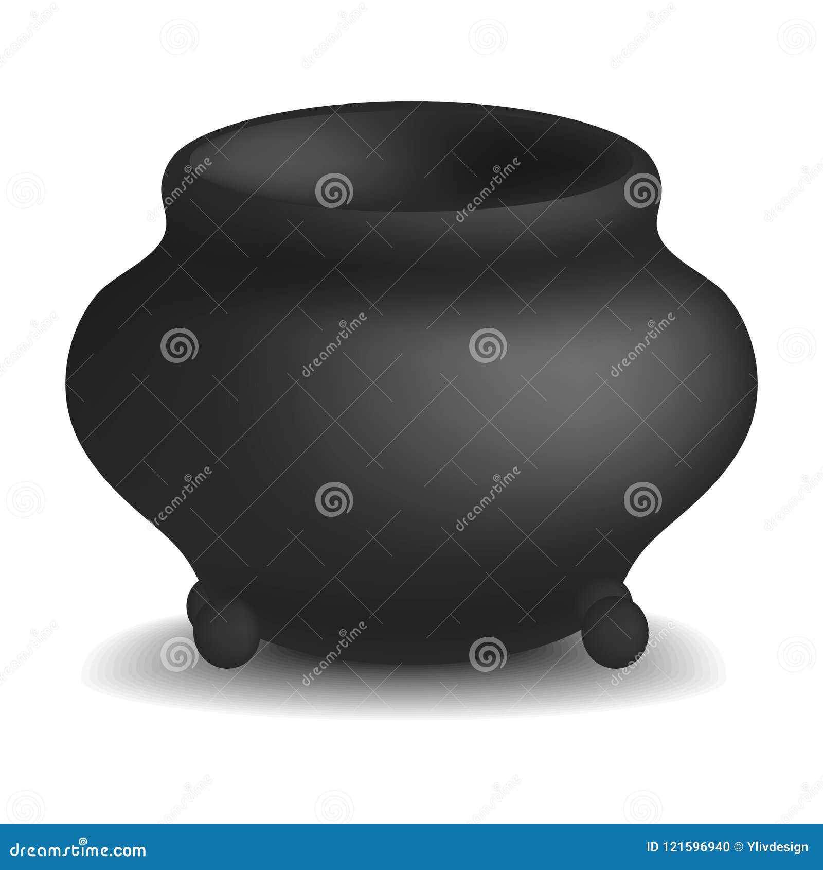 Cauldron Pot Mockup, Realistic Style Stock Vector - Illustration of ...