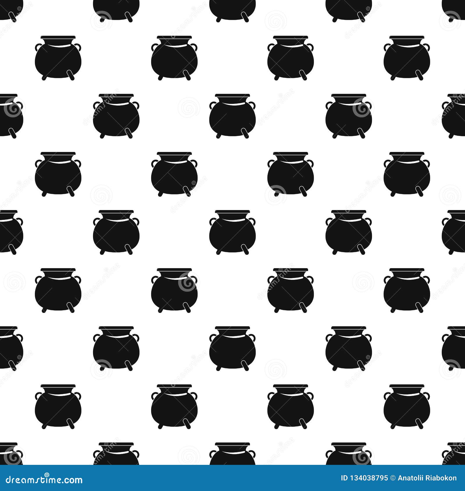 Cauldron Pot Pattern Seamless Vector Stock Vector - Illustration of ...