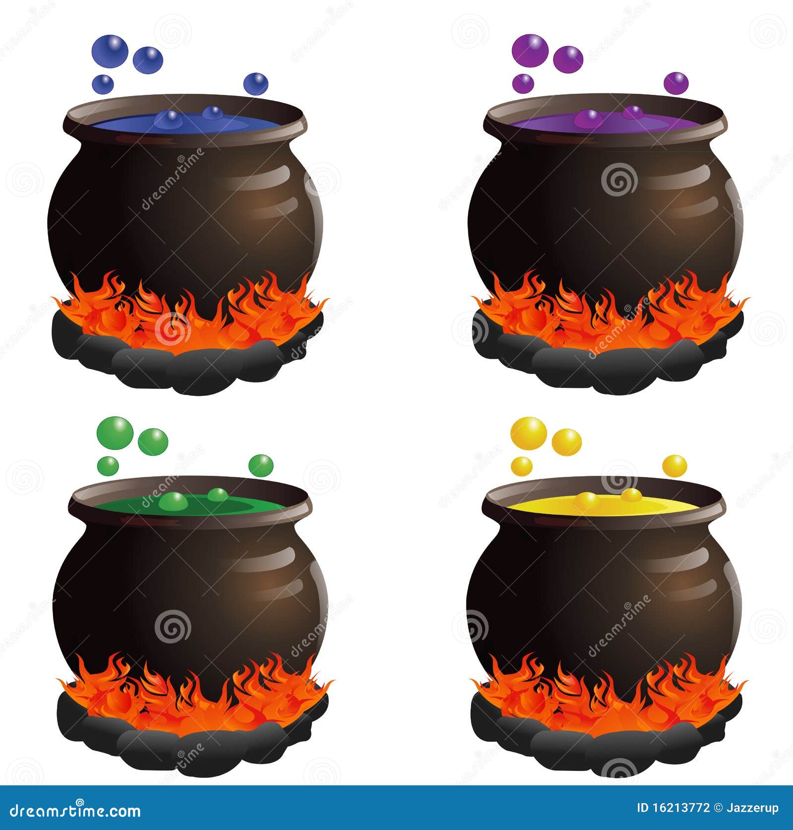 Cauldron Set stock illustration. Illustration of kettle - 16213772