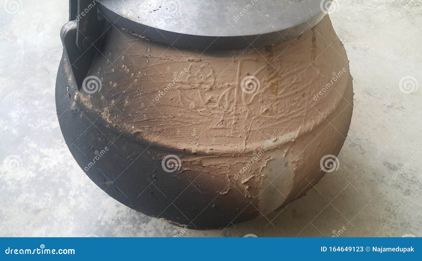 Cauldron Type Rural Pressure Cooker Covered with Mud Stock Image ...