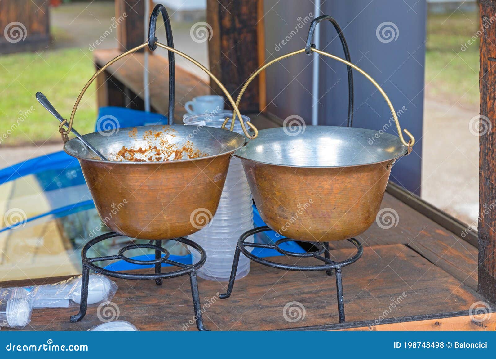 Cauldrons stock photo. Image of kitchen, cooking, boiling - 198743498