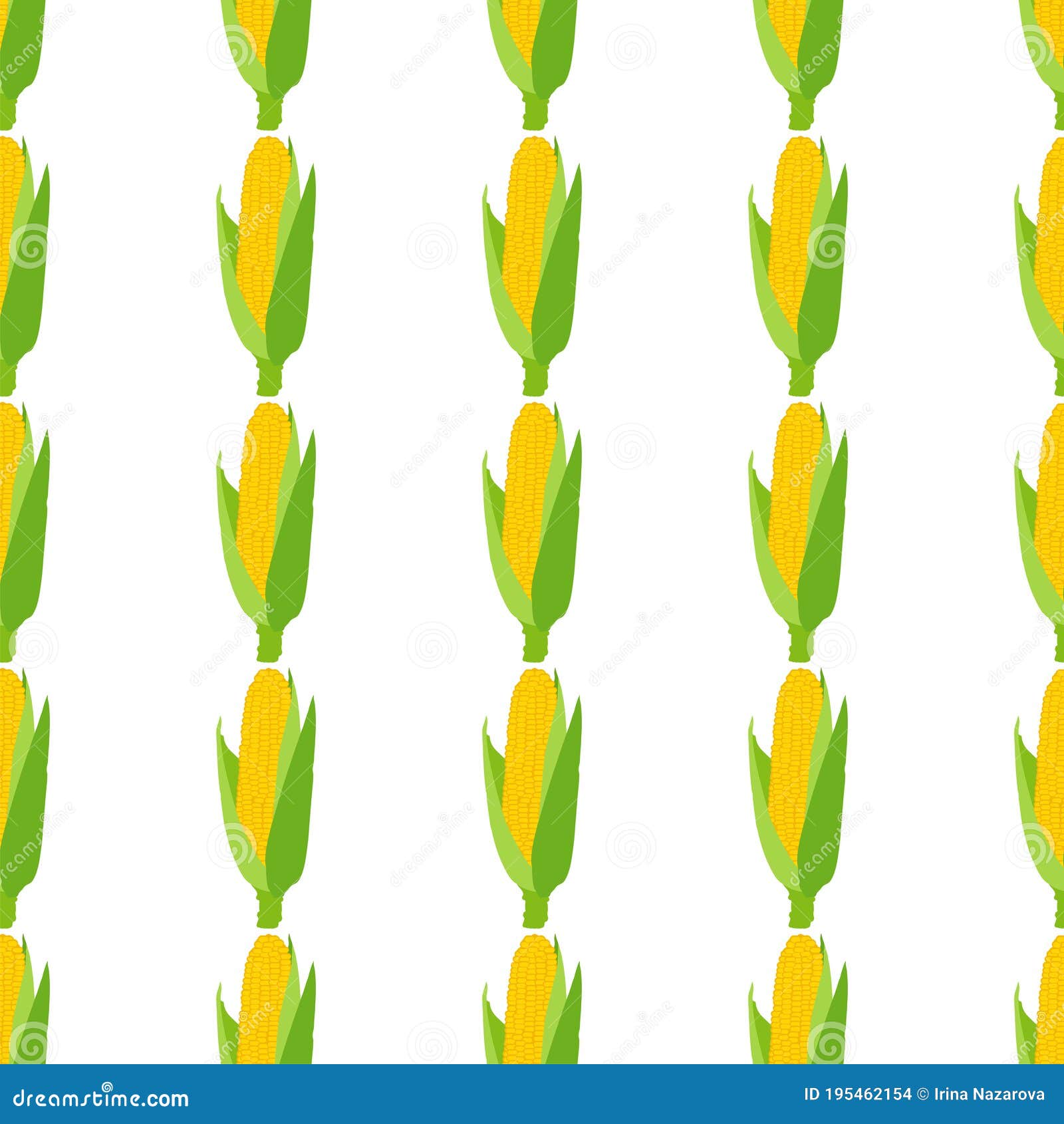 Sweet Golden Corn. Seamless Vector Patterns Stock Vector - Illustration ...