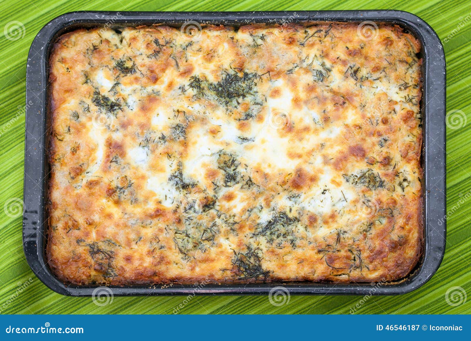 Cauliflower Baked with Eggs, Cheese and Parsley Stock Image - Image of ...