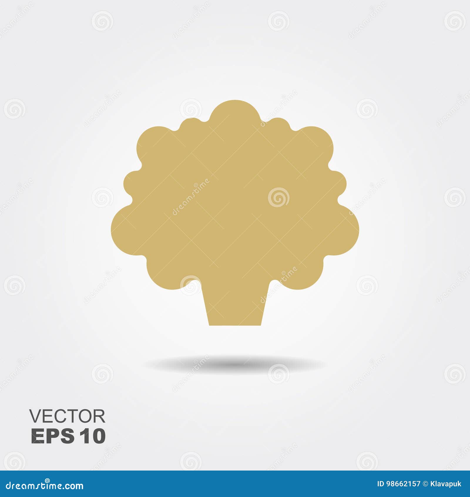 Cauliflower Flat Icon Vector, Colorful Logo Illustration Isolated on ...