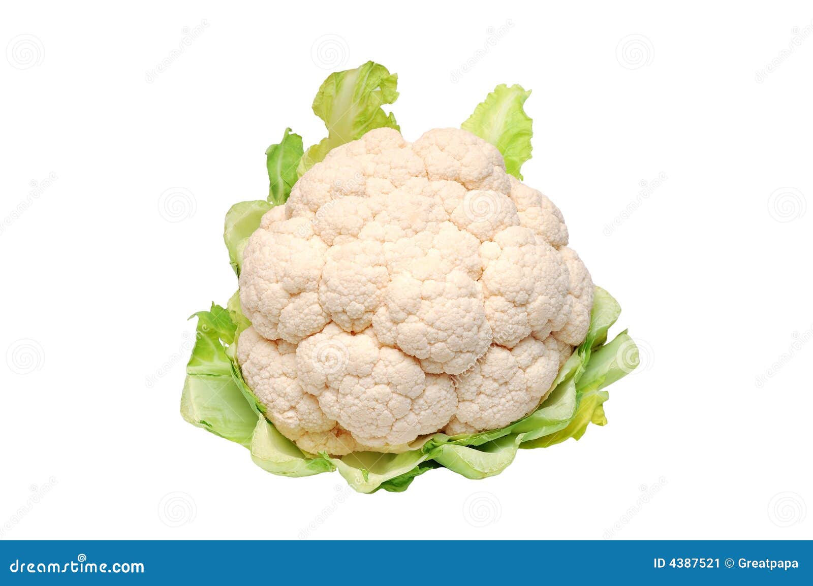 Cauliflower Isolated Over A White Background Picture. Image: 4387521