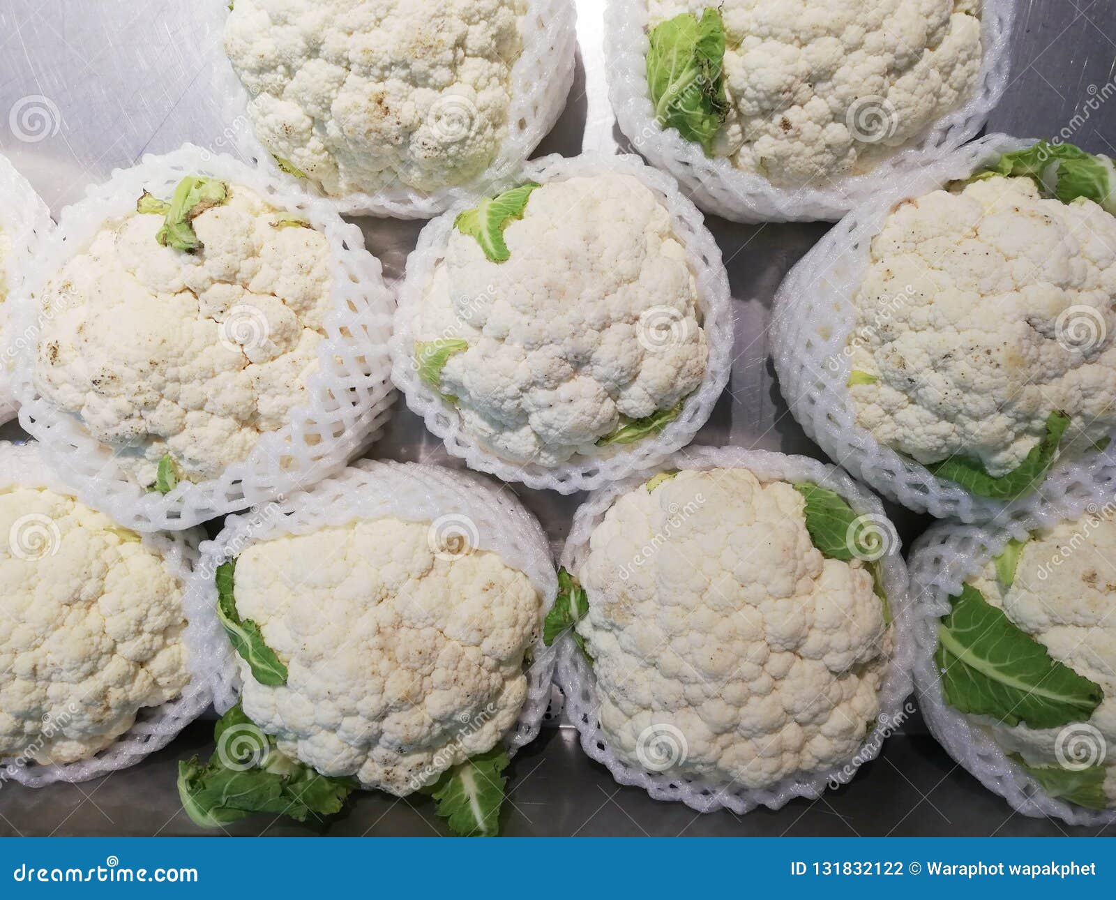 Cauliflower Pattern for To Background. Stock Photo - Image of lying ...