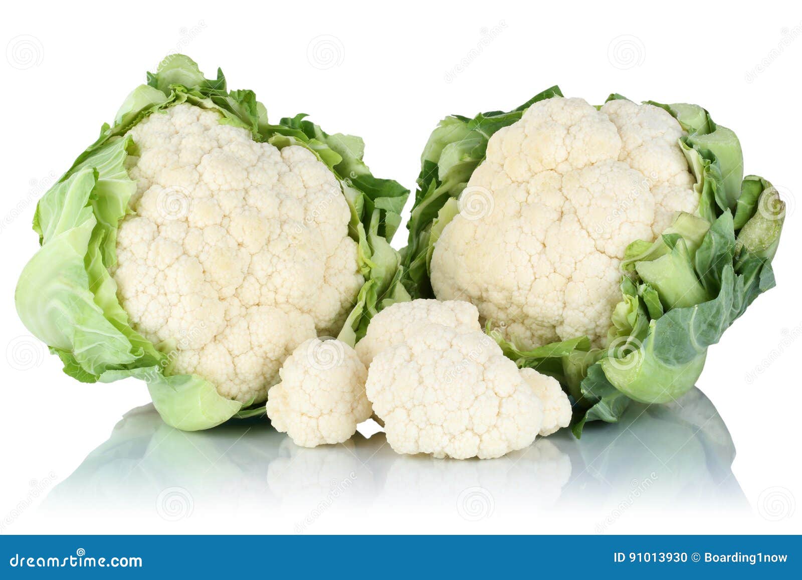 Cauliflower Sliced Slices Fresh Vegetable Isolated Stock Photo - Image ...