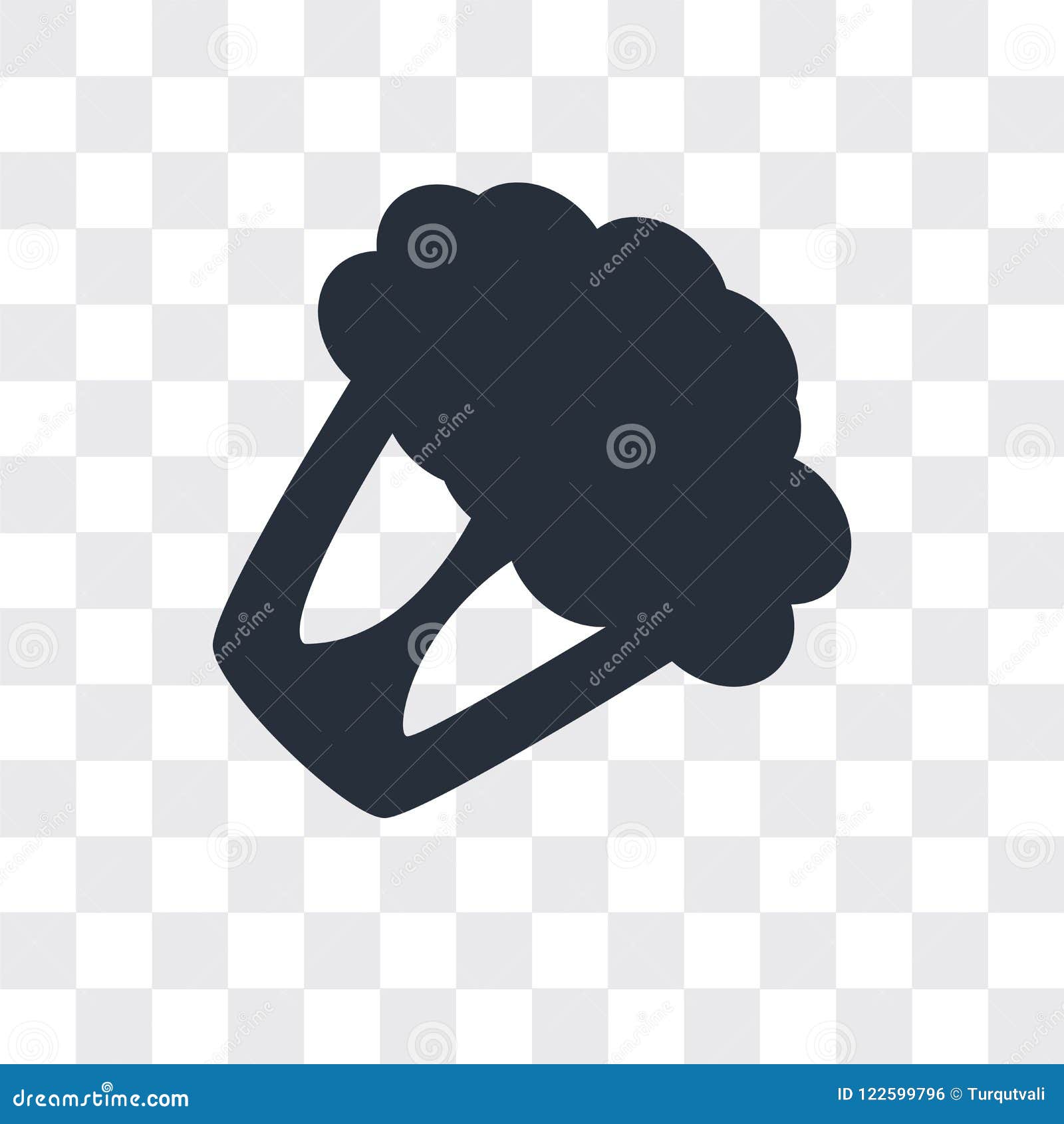 Cauliflower Vector Icon on Transparent Background, Cauliflower Logo ...