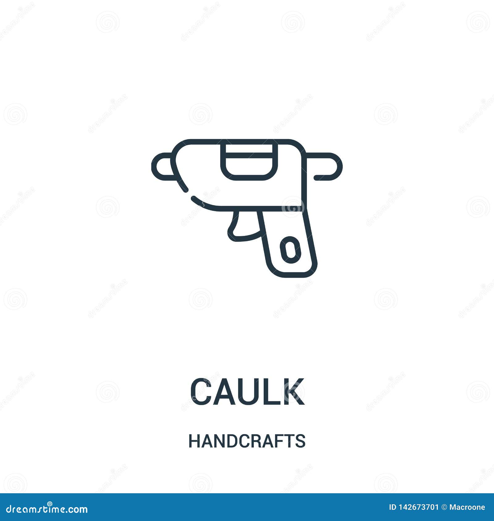 Caulk Icon Vector from Handcrafts Collection. Thin Line Caulk Outline ...