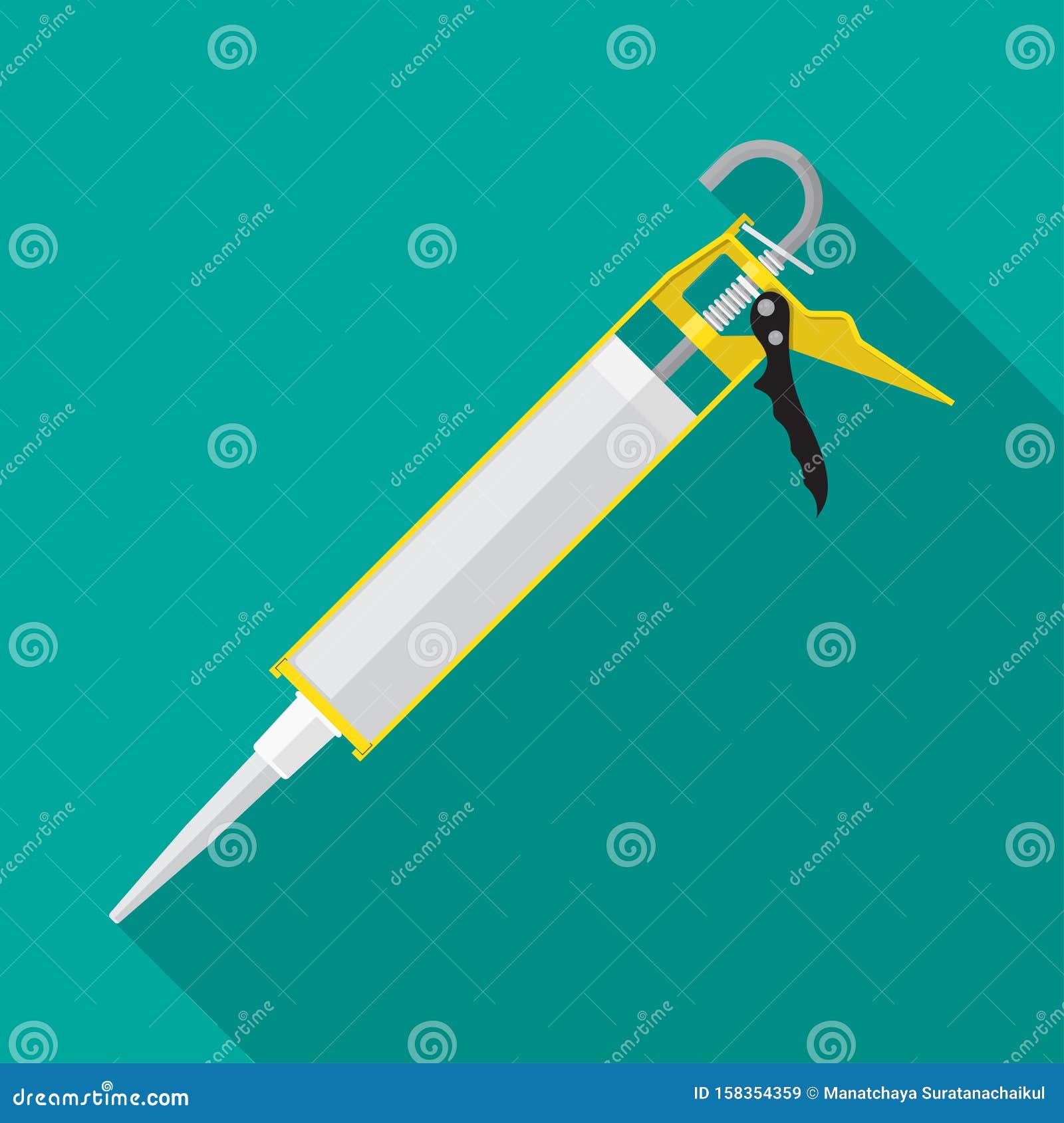 Caulking Gun Vector Illustration | CartoonDealer.com #20241596