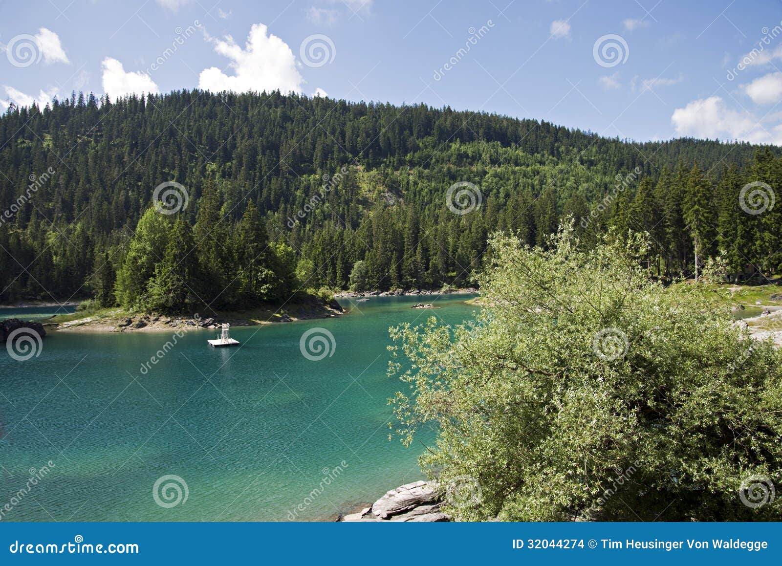Cauma lake, Switzerland stock photo. Image of swimming - 32044274