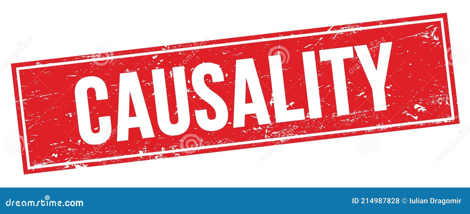 CAUSALITY Text on Red Grungy Rectangle Stamp Stock Illustration ...